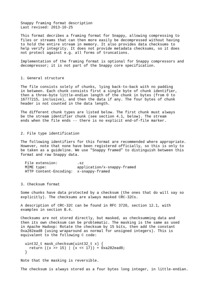 Framing Format (1) | PDF | File Format | Computer Architecture Framing Format (1) | PDF | File Format | Computer Architecture