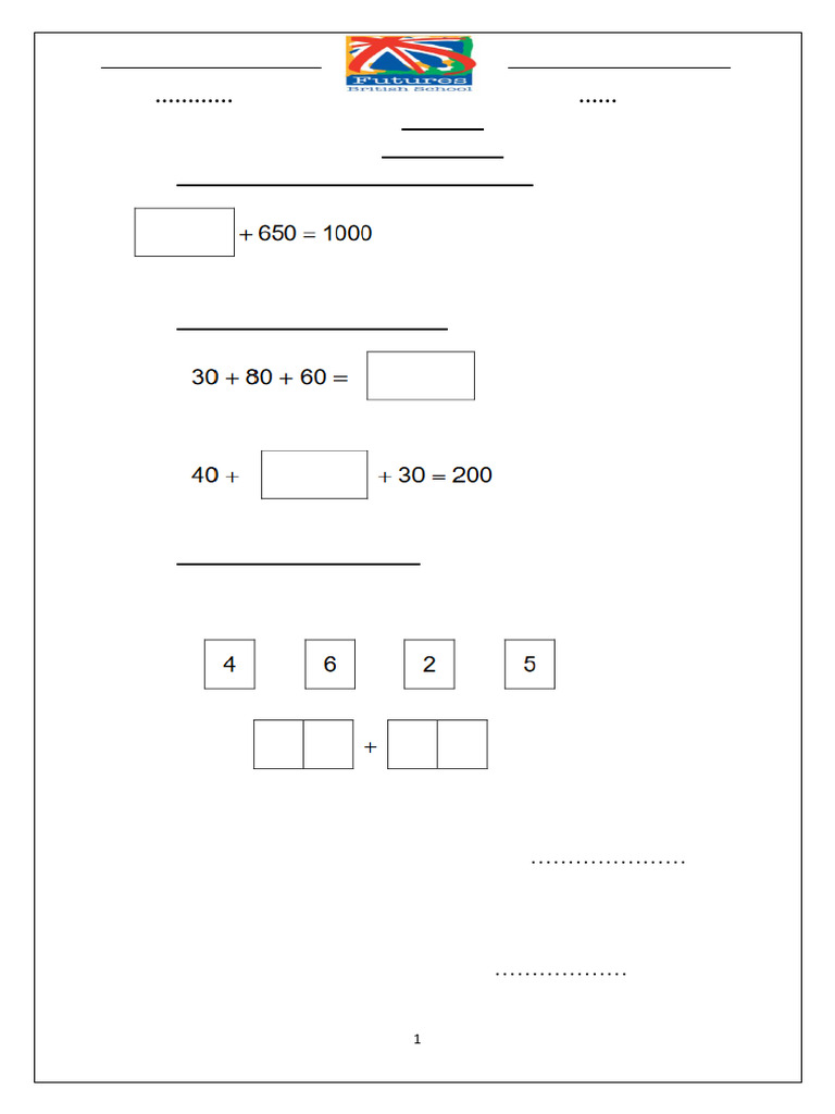 Revision year 5 | PDF | Worksheet | Mathematics