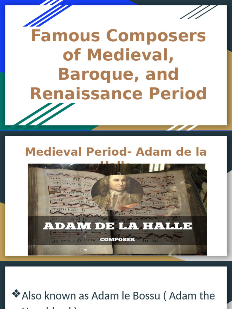 Famous Composers of Medieval Baroque and Renaissance Period | PDF