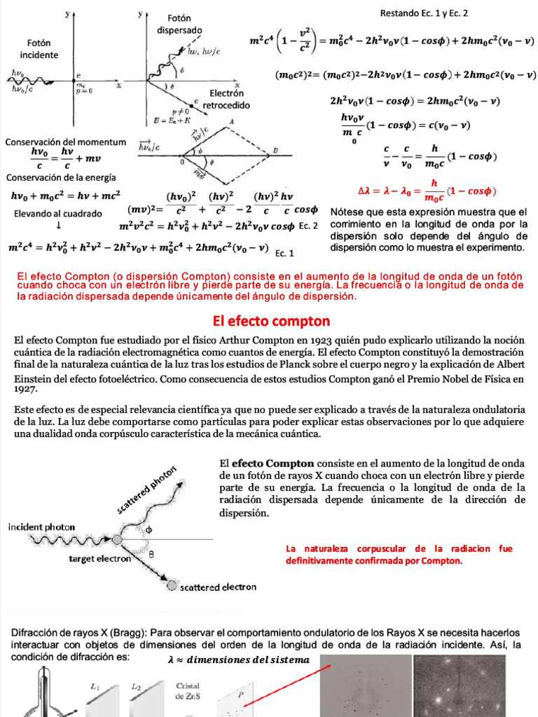 PDF Ejercicios Rayos X Efecto Compton - Compress | PDF | Ligero | Radiación electromagnética