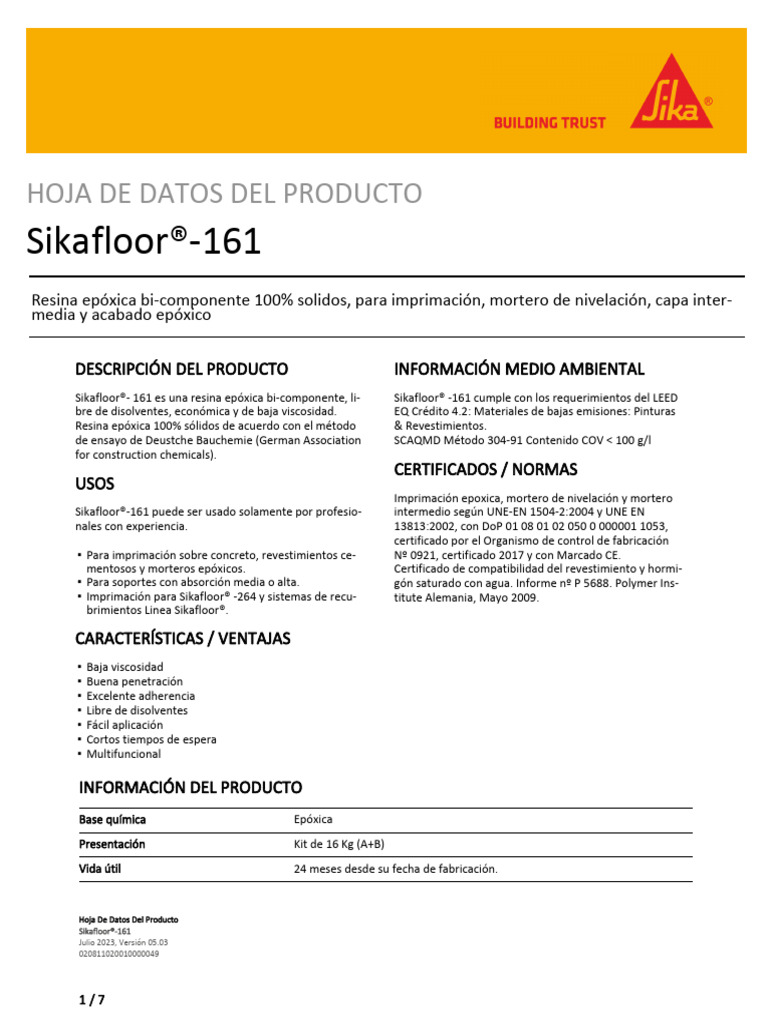 Sikafloor 161 | PDF