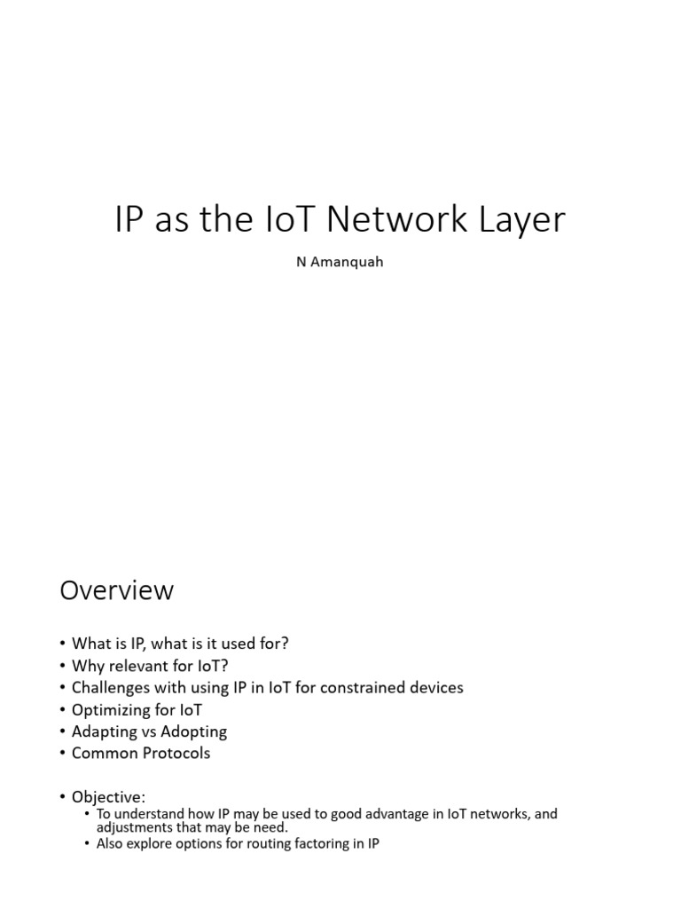 IP Utilization in IoT Networks | PDF | Internet Protocols | I Pv6