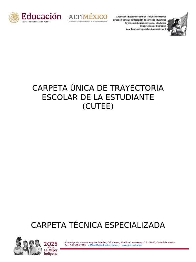 Caratula de Cutee y Carpeta Técnica Udeei 52 | PDF