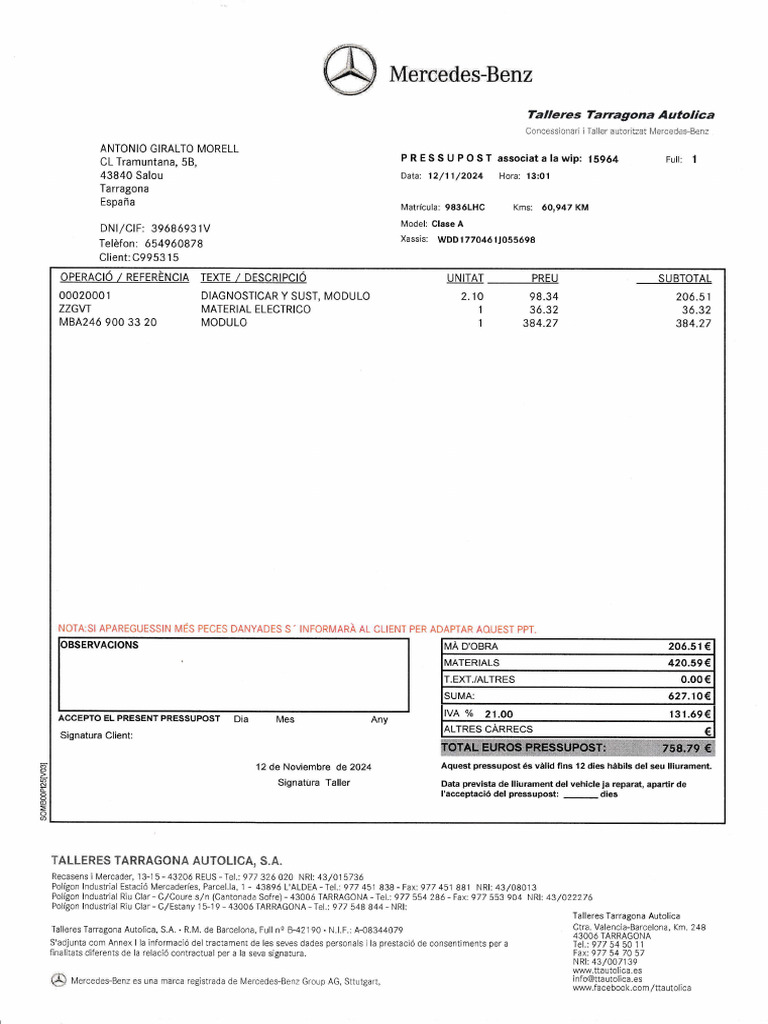 Pressupost 12-11-2024 - 20241114 - 0001 | PDF