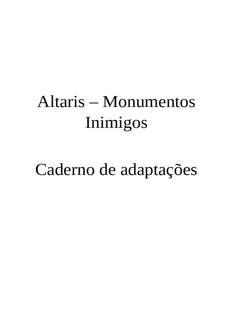 Adaptações para RPG Altaris: Inimigos | PDF | Jogos de RPG | Gema ...