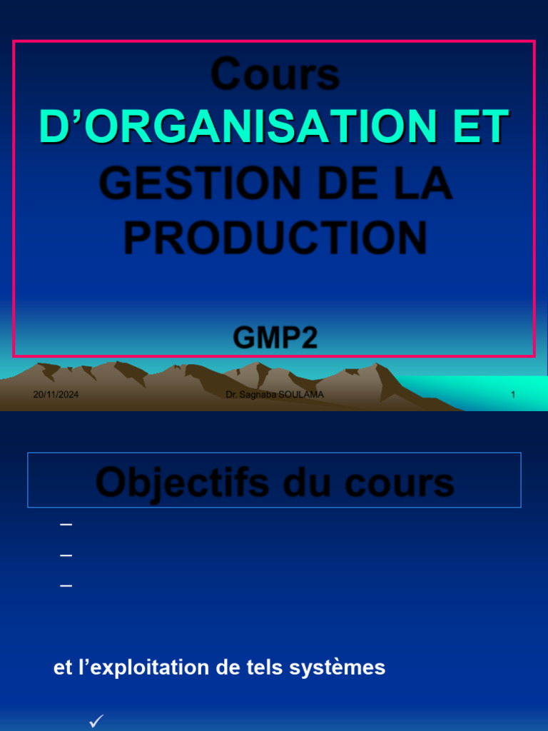 Chapitre1 Introduction Et Généralités Sur La Gestion de Production_GMP2_035749 | PDF | Stock ...