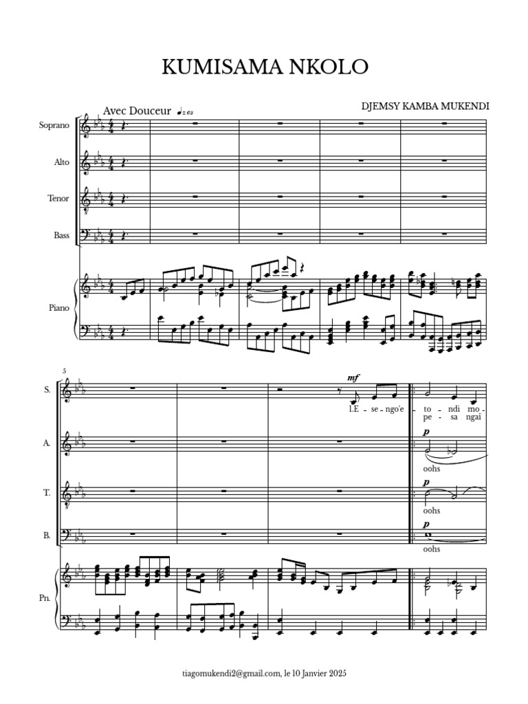 Kumisama Nkolo - Djemsy Kamba Mukendi - 102814 | PDF