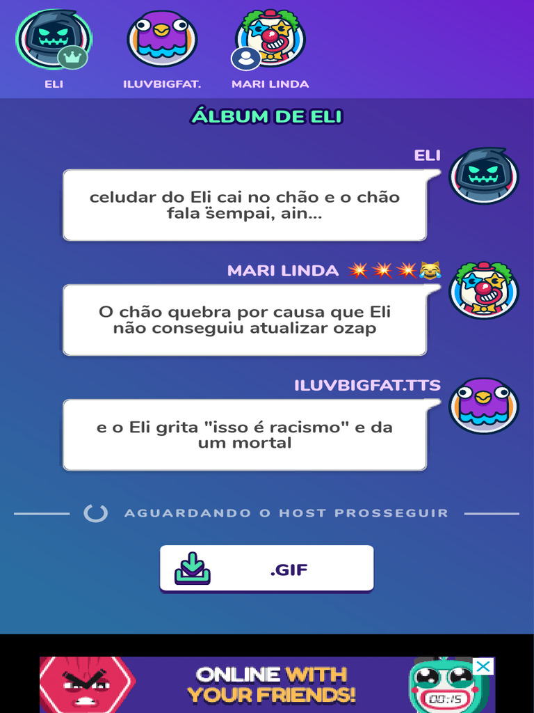 Telefone Sem Fio Gartic: Álbum Eli | PDF