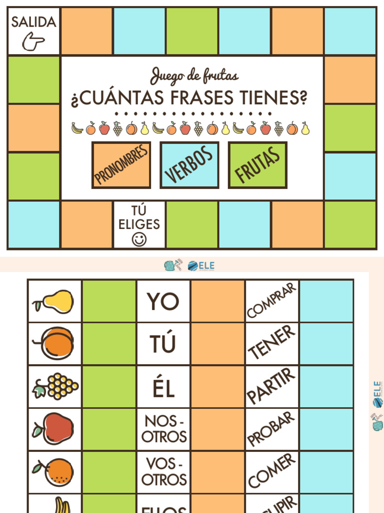 Juego de Verbos y Pronombres | PDF