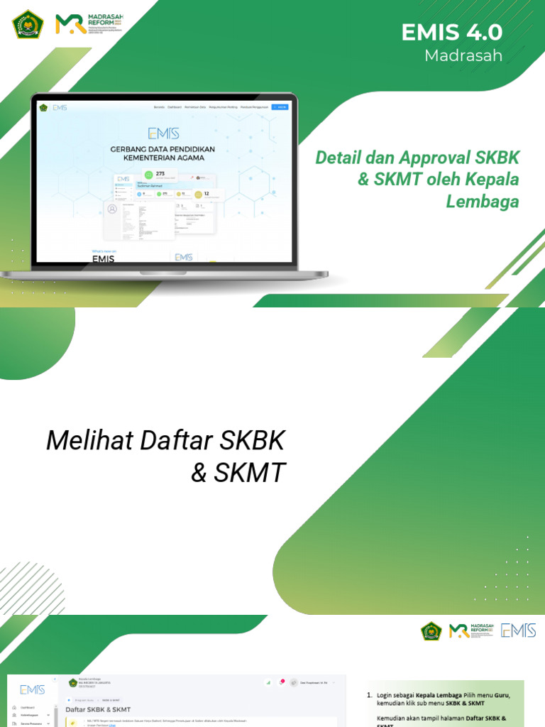 Panduan Approval SKBK & SKMT Madrasah | PDF
