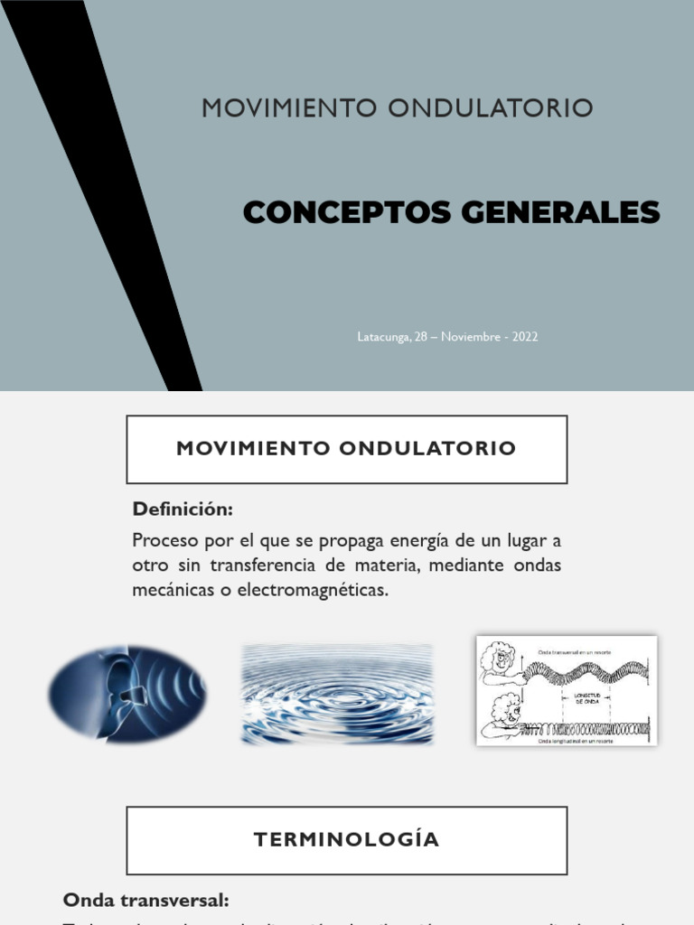 Movimiento Ondulatorio | PDF | Olas | Mecánica