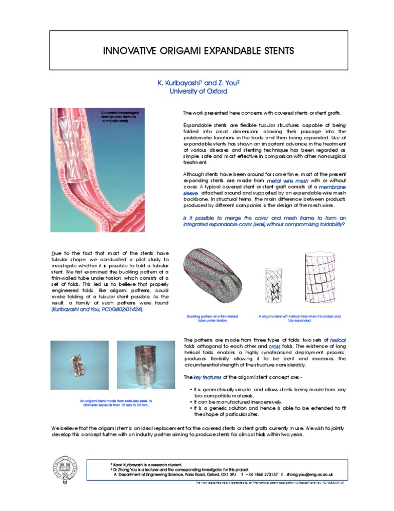 Stent | PDF | Origami | Science