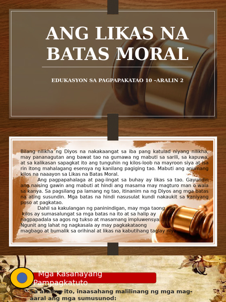 ESP 10 Lesson 2 Batas Moral | PDF