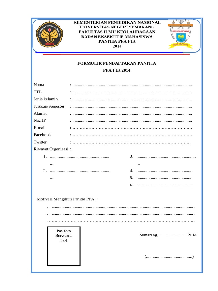 Formulir Pendamping Ppa | PDF