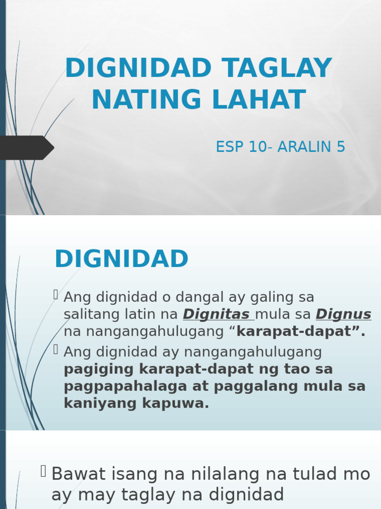 Dignidad | PDF