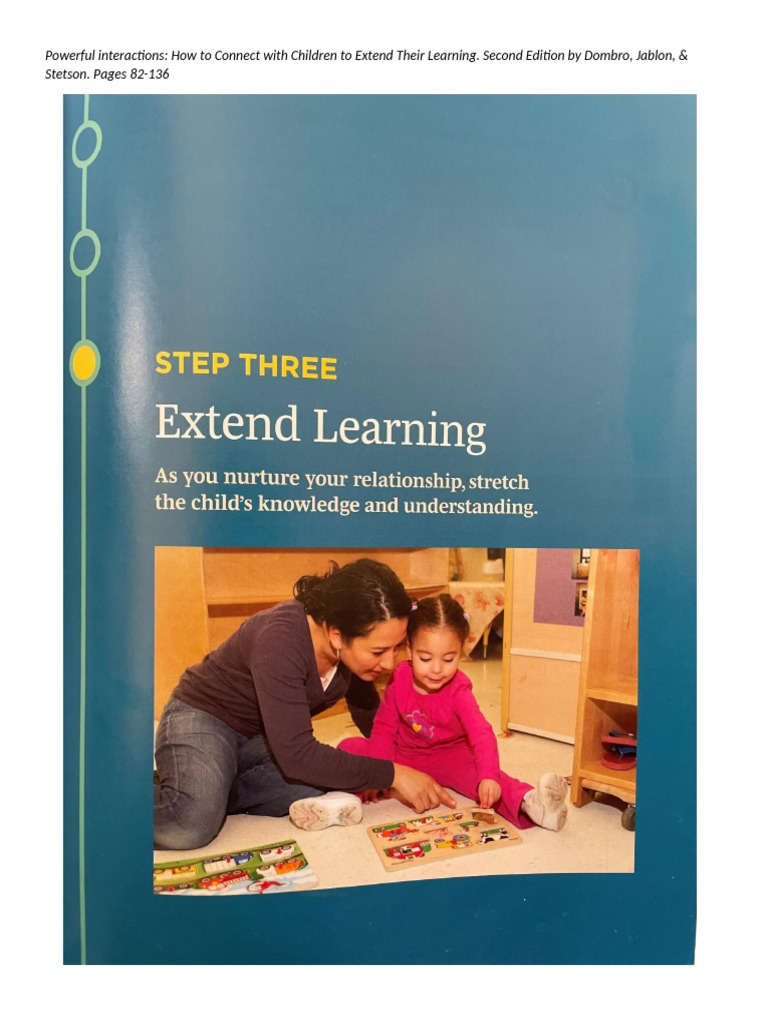 Powerful Interactions - Step Three - Extend Learning | PDF