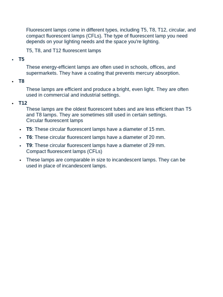 Types of Flourescent | PDF