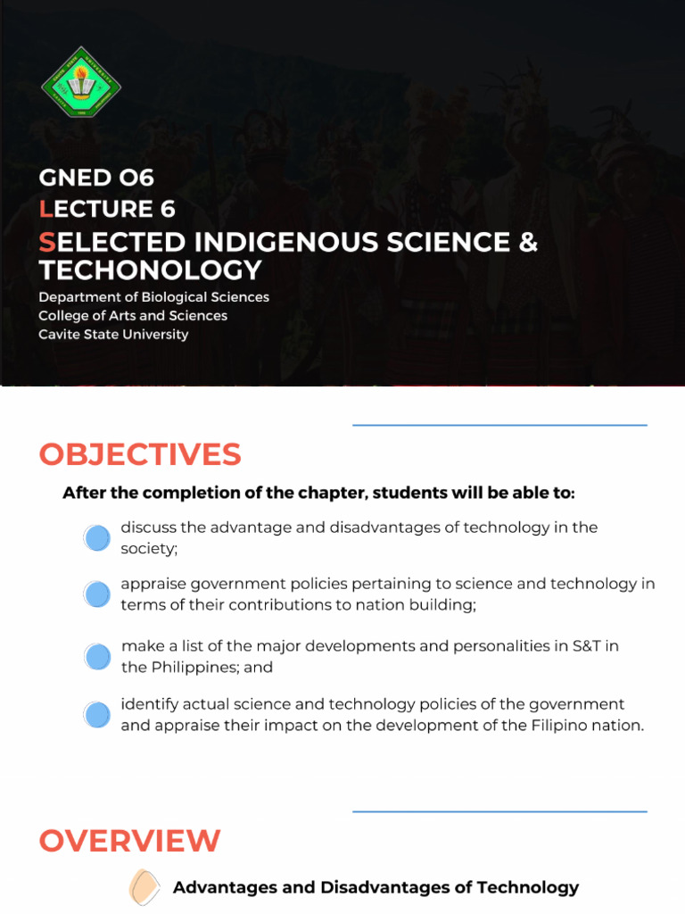 LECTURE 6 Selected Indigenous Science Technology | PDF