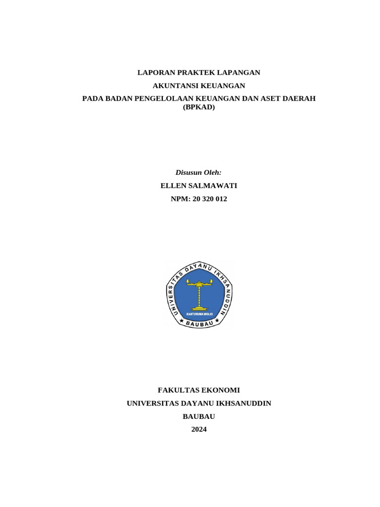 Praktek Lapang Akuntansi di BPKAD Baubau | PDF
