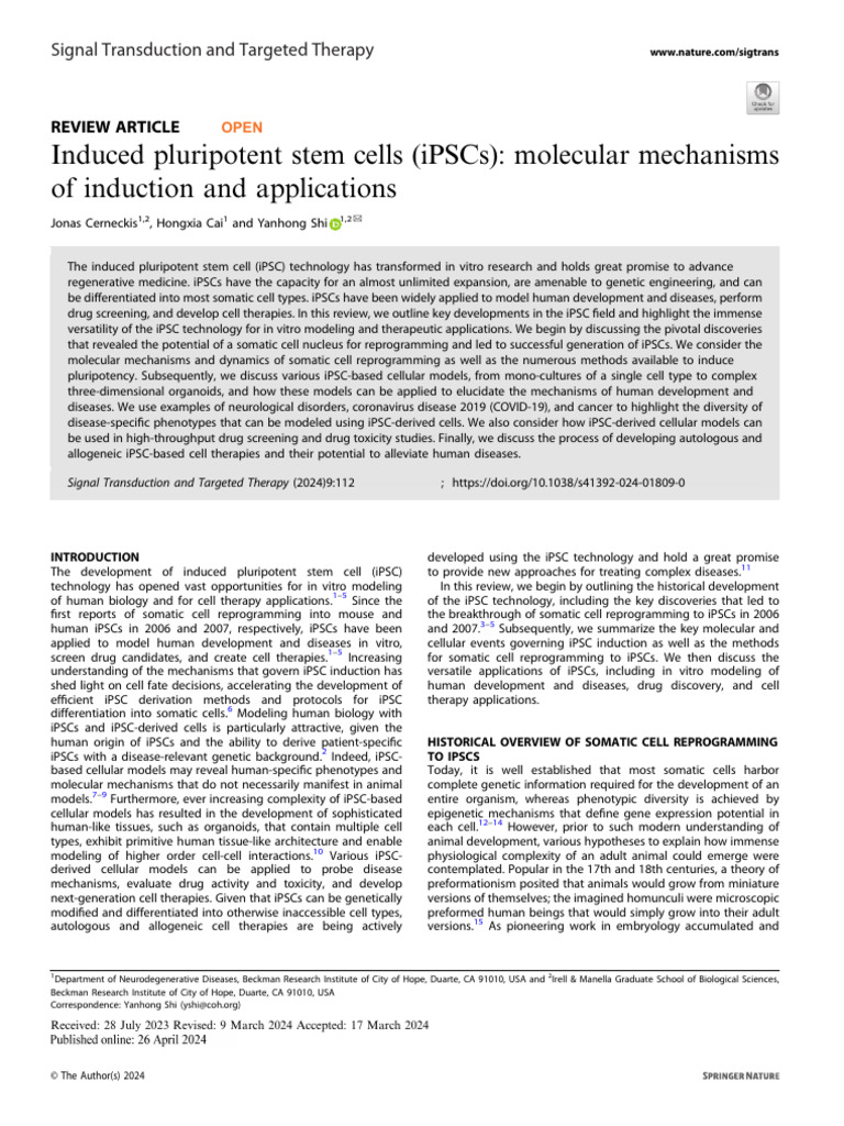 Cerneckis-2024-Induced pluripotent stem cells (iPSCs) molecular mechanisms of induction and ...