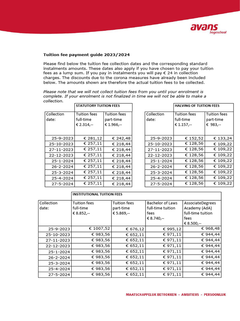 Tuition Fee Payment Guide 2023 2024 | PDF | Fee | Tuition Payments