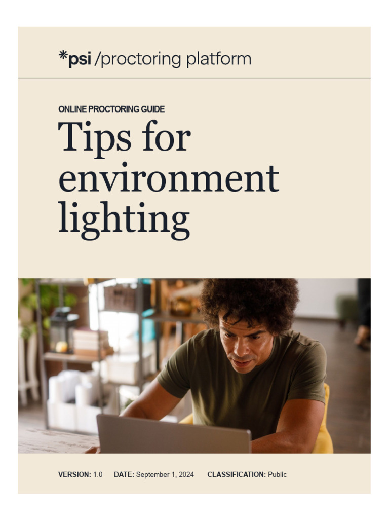 PM Tips For Environment and Lightning For Remote Proctoring | PDF