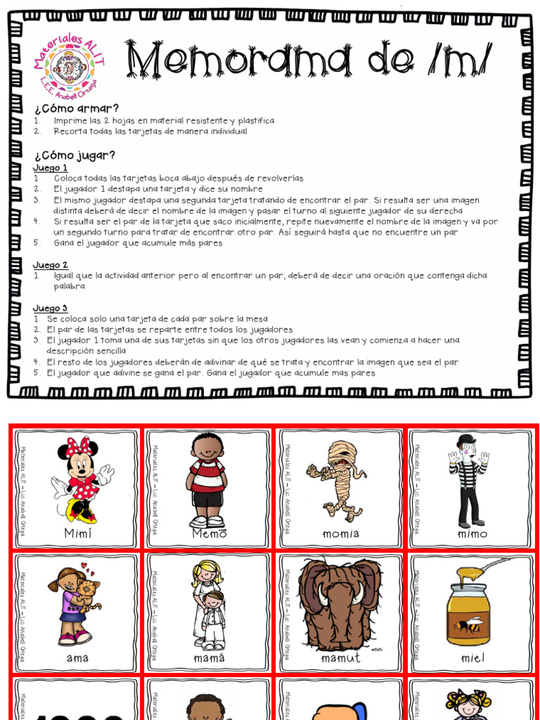 Memorama M Doble | PDF