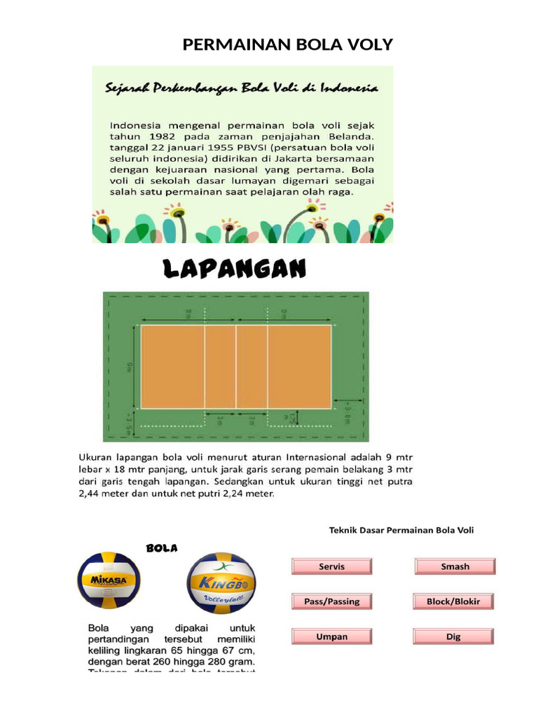 Permainan Bola Voly | PDF