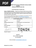 Certification of A Serious Health Condition Form | PDF | Sick Leave ...