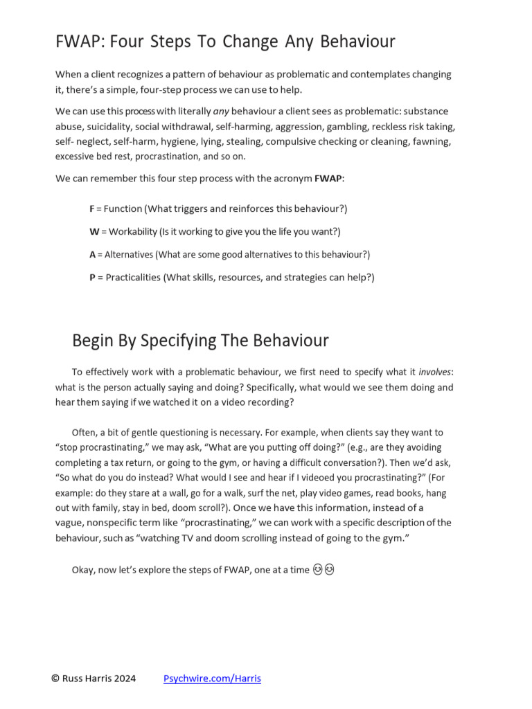4 Steps To Help Clients Change Any Behaviour They Want To | PDF | Goal ...