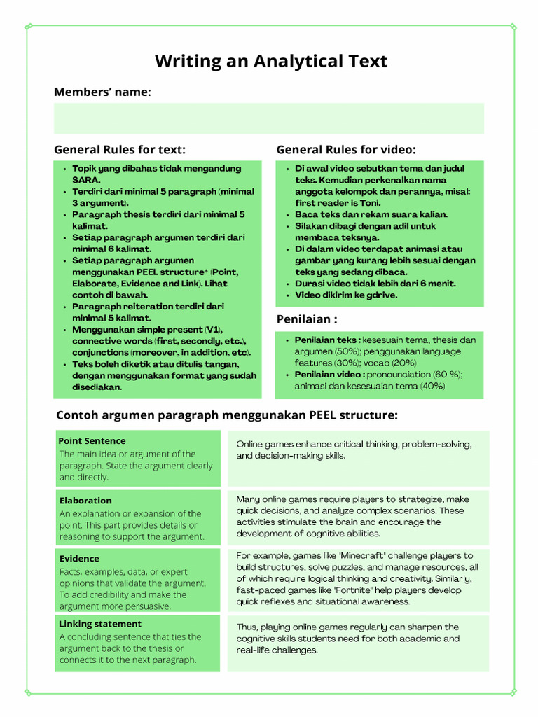 Analytical Text Project | PDF