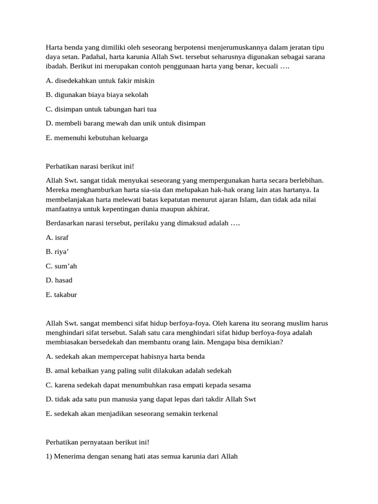1 SOAL SUMATIF X SEM1 | PDF
