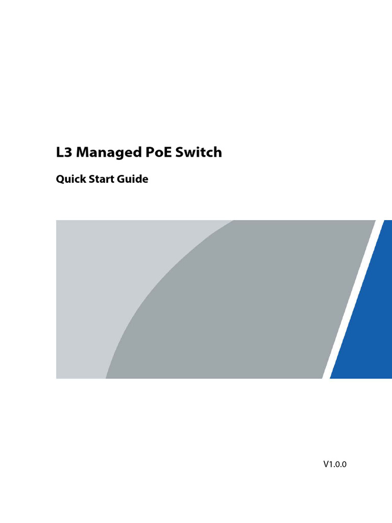 L3 Managed PoE Switch Quick Start Guide V1.0.0 | PDF | Computer Network | Network Switch