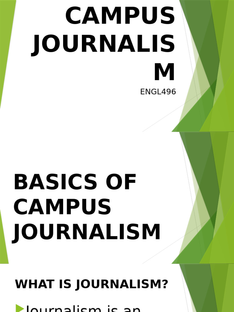 Basics of Campus Journalism Guide | PDF