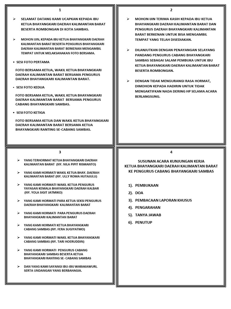 Susunan Acara Kunker 2023 | PDF