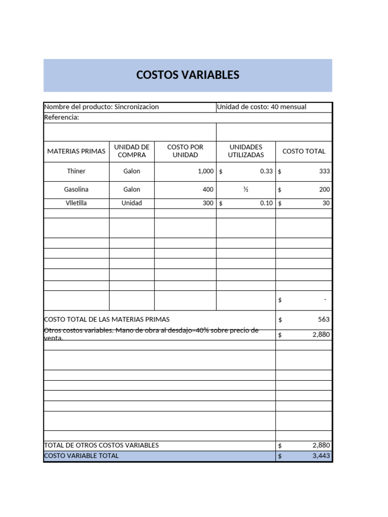 Costos Formato 2925042 Avd.7.0 | PDF | Relaciones laborales | Ciencias ...