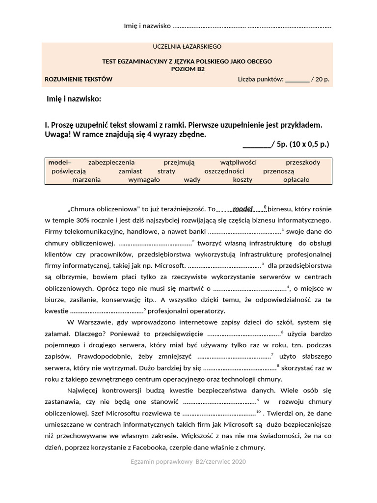 RT B2 - Lektorat - POPRAWKA | PDF
