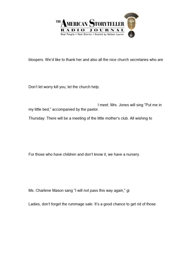 Hilarious Church Bulletin Bloopers | PDF