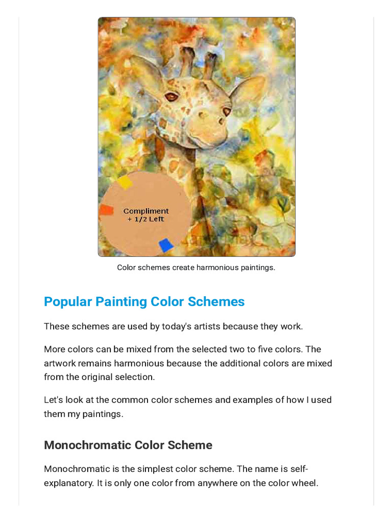 Essential Painting Color Schemes Guide | PDF | Color | Paintings