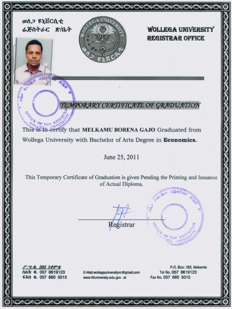 4 BA TEMPORARY Certificate | PDF