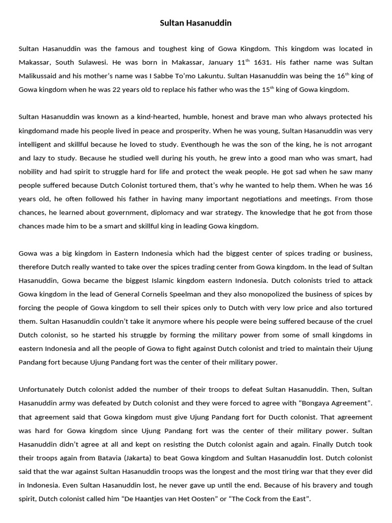 Sultan Hasanuddin | PDF