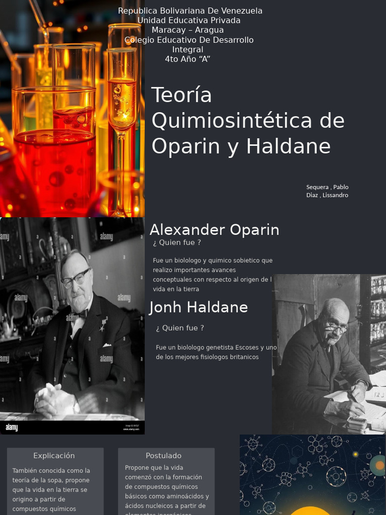 Teoria Quimiosintetica de Oparin | PDF | Ciencias fisicas | Naturaleza