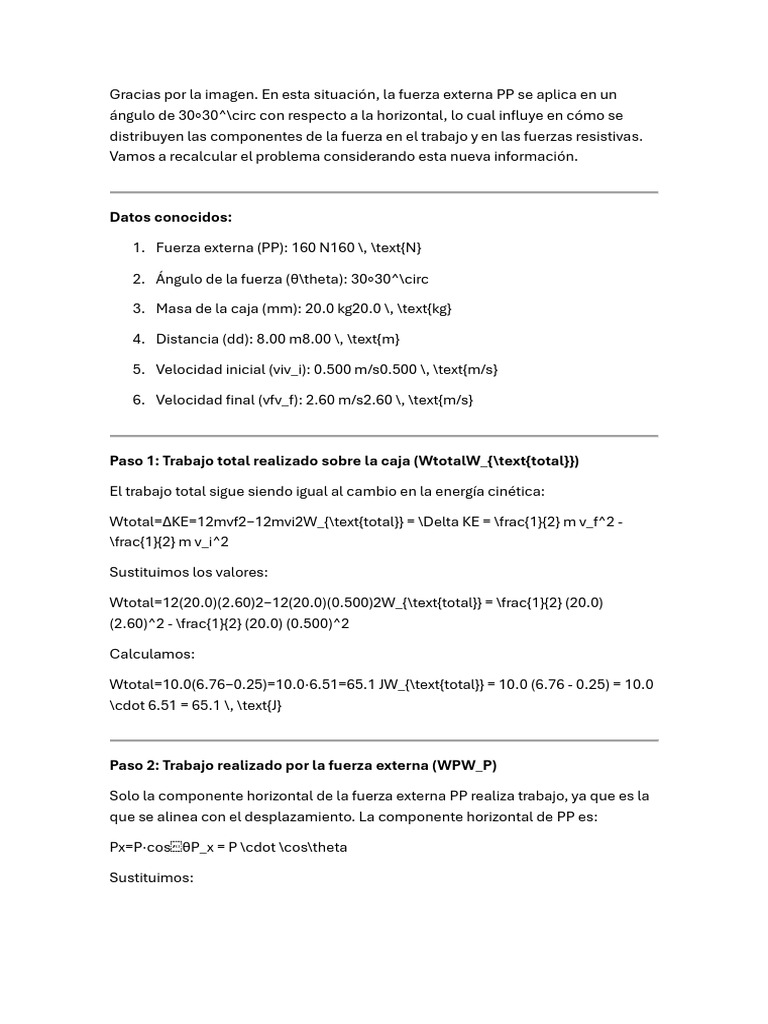 Ejercico de Mecanica | PDF