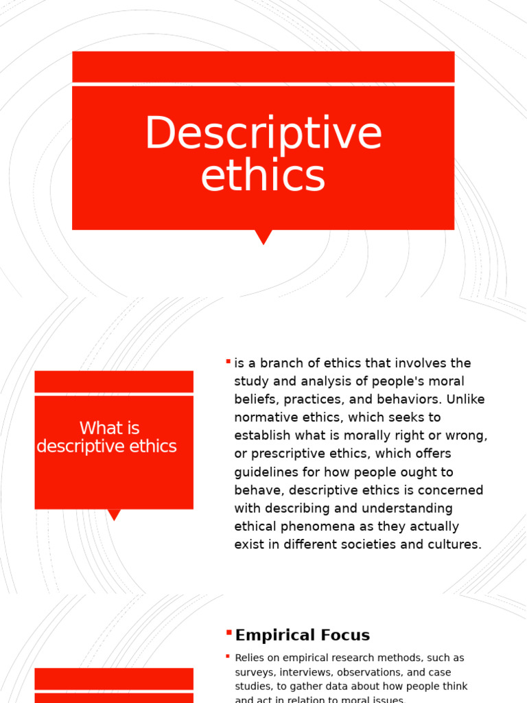 Understanding Descriptive Ethics | PDF | Morality | Liberal Arts Education