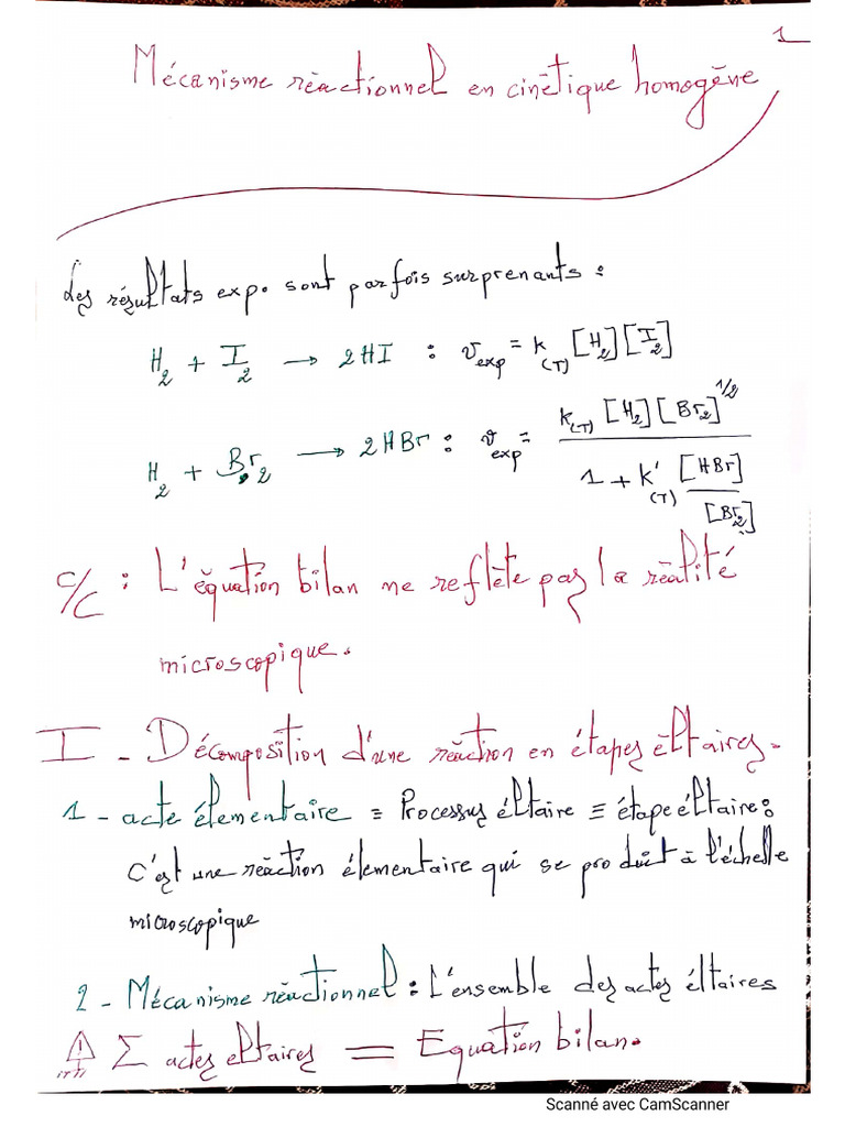 2 - Mecanisme Reactionnel | PDF