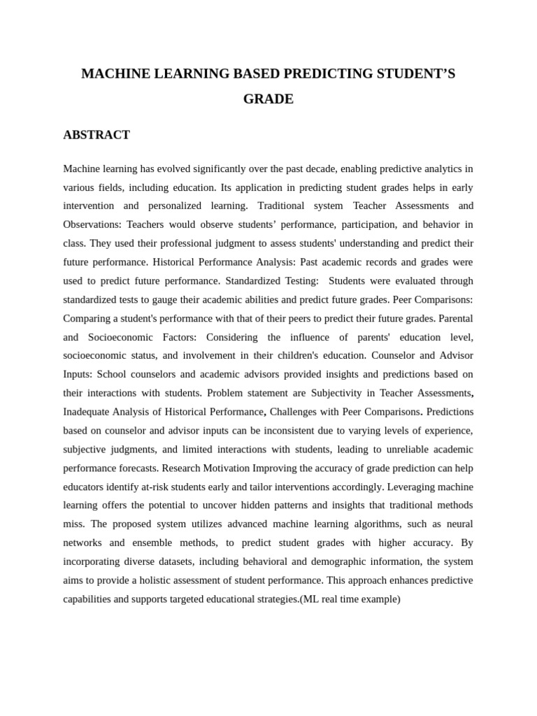 Predicting Students Grade | PDF | Machine Learning | Unified Modeling Language