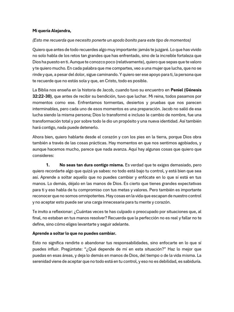 Querida Alejandra. | PDF | Jacob | Dios