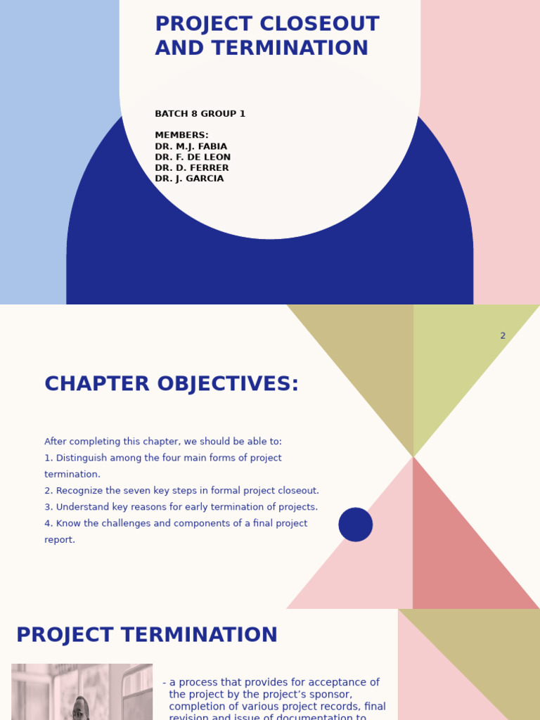 Project Closeout and Termination | PDF | Reason | Business