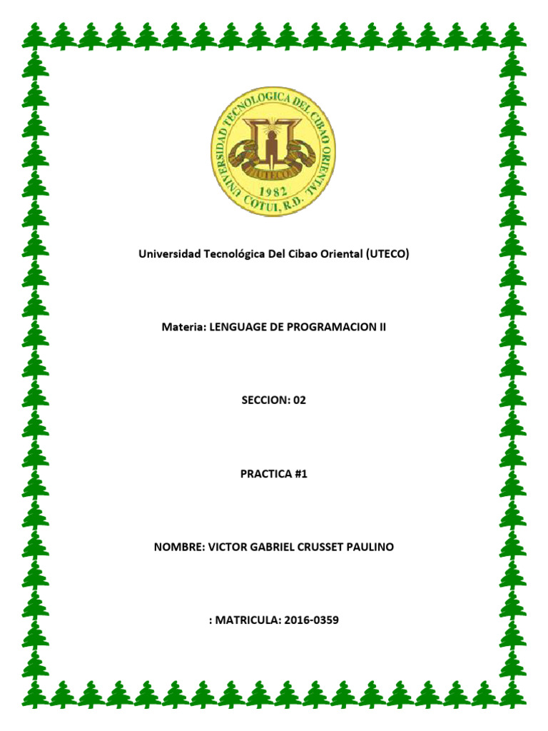 PRACTICA #1 | PDF | C Sharp (lenguaje de programación) | .NET Framework