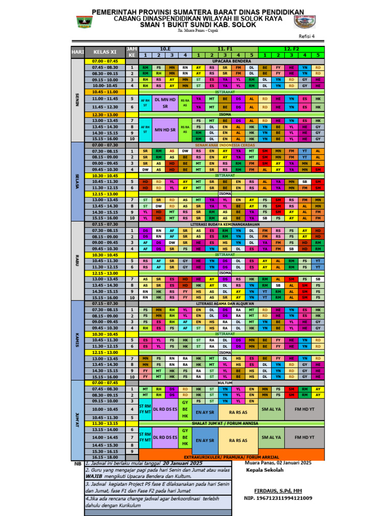 Jadwal PBM Sem 2 TP 2024-2025 Mulai Januari 25 - Edit-11 | PDF